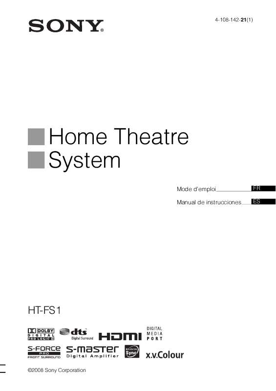 Notice SONY HT-FS1 - ampli audio Trouver une solution à un problème ...