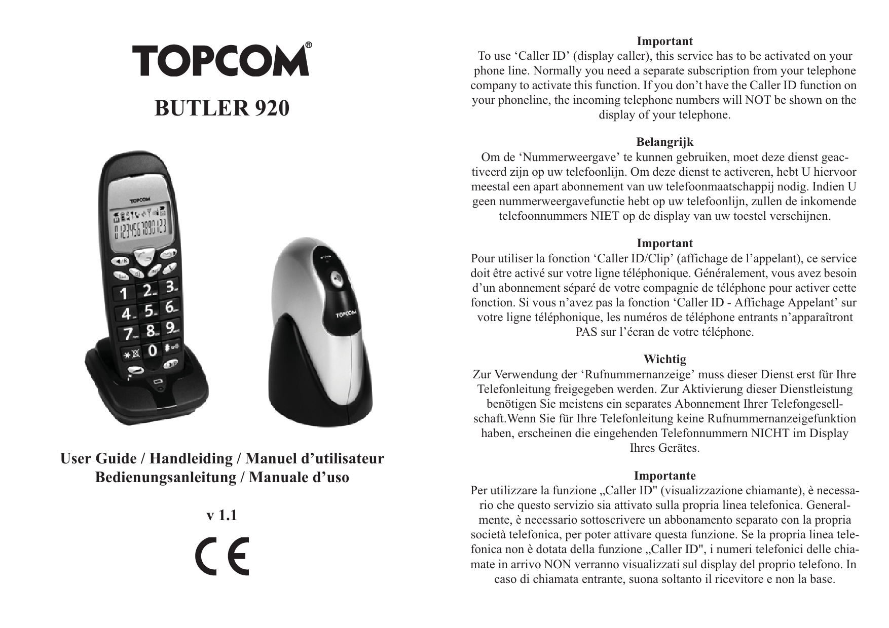 Notice TOPCOM BUTLER 920 - téléphone fixe Trouver une solution à un ...