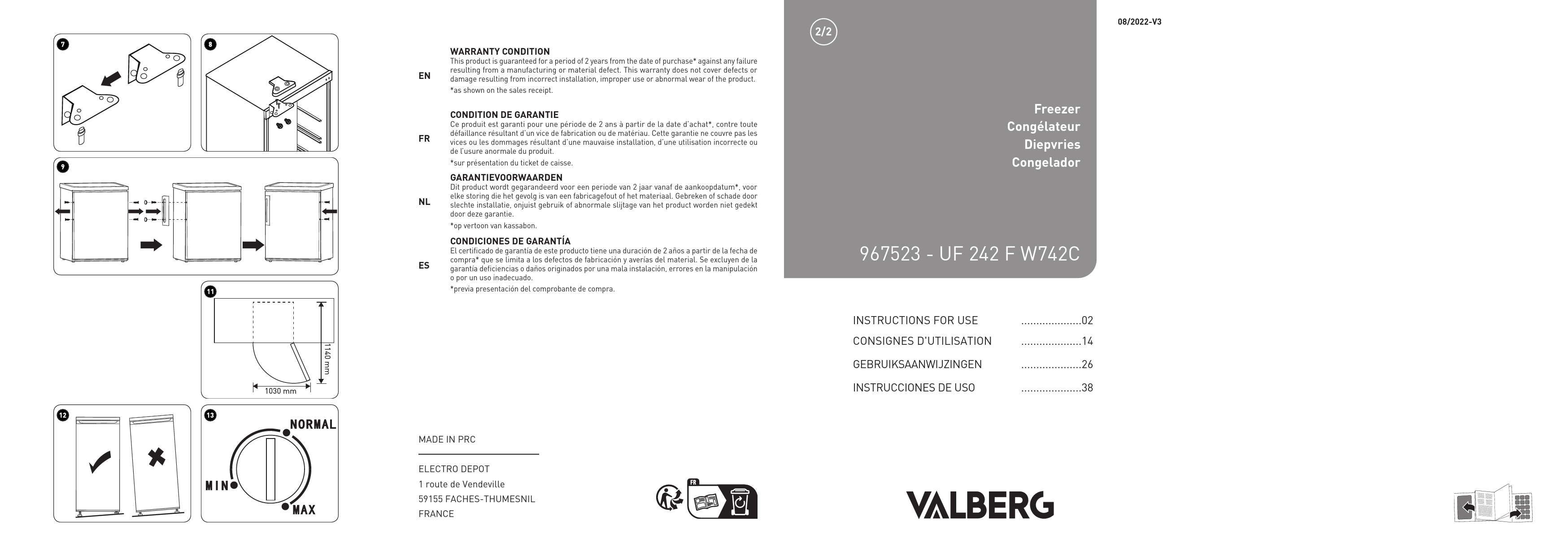 Valberg 15S39A Notice: Mode D’Emploi Valberg 15S39A – IDSQ