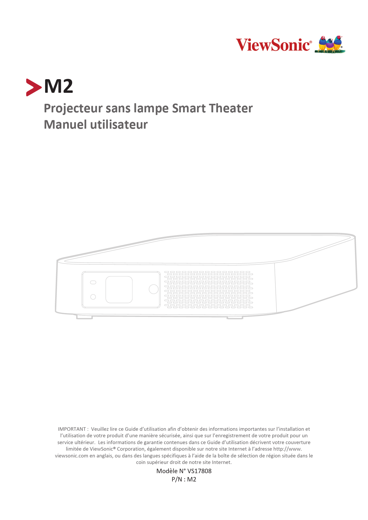 Notice VIEWSONIC M2 - vidéoprojecteur Trouver une solution à un ...