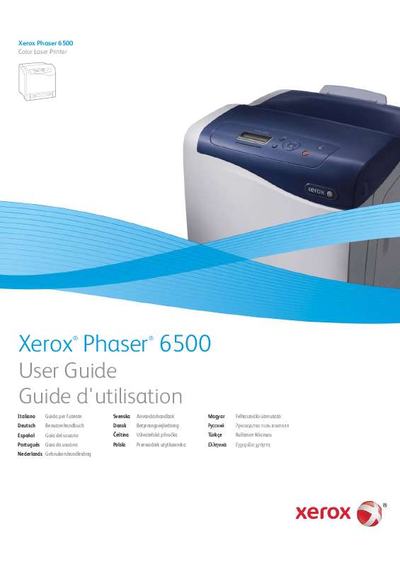 Notice XEROX PHASER 6500 - imprimante laser Trouver une solution à un ...