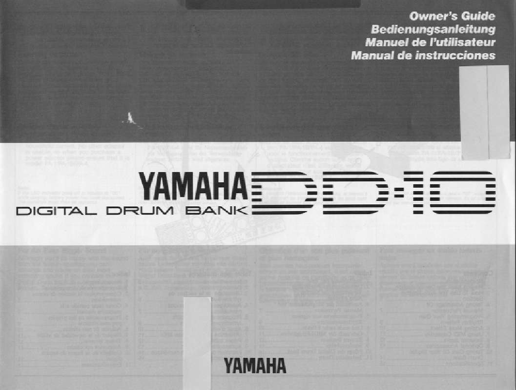 Notice YAMAHA DD-10 - autres Trouver une solution à un problème YAMAHA ...