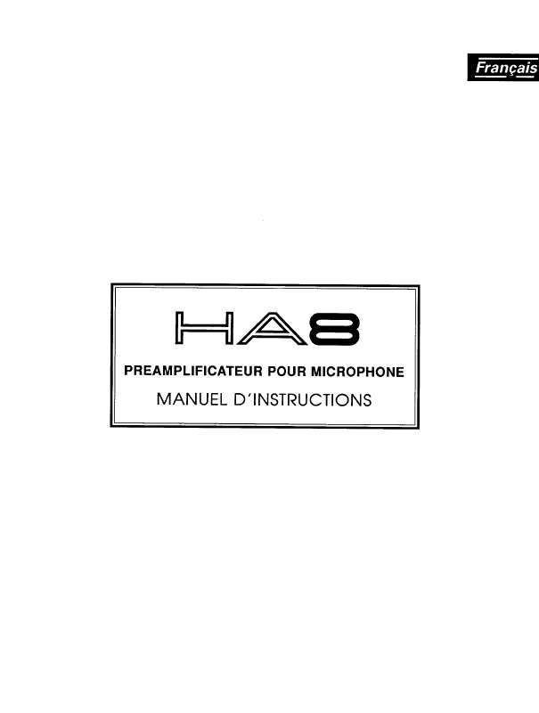 Notice YAMAHA HA8 - Trouver une solution à un problème YAMAHA HA8 mode ...