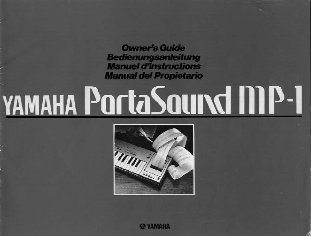 Notice YAMAHA MP-1 - autres Trouver une solution à un problème YAMAHA MP-1 mode d'emploi YAMAHA ...