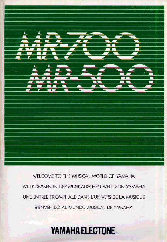 Notice YAMAHA MR-700-MR-500 - autres Trouver une solution à un problème ...