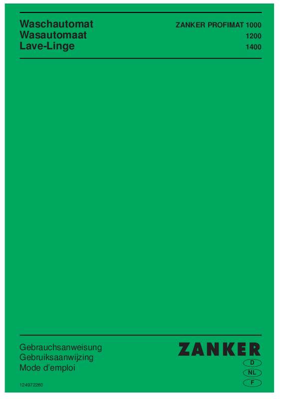 Notice ZANKER 1000 - Trouver une solution à un problème ZANKER 1000 ...