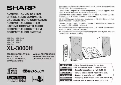 Notice SHARP XL-3000H - chaîne hifi Trouver une solution à un problème ...